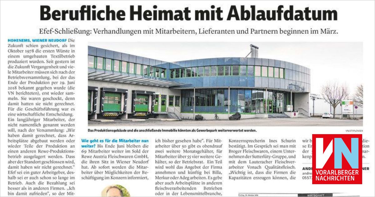 Schließung von Efef - Vorarlberger Nachrichten | VN.at