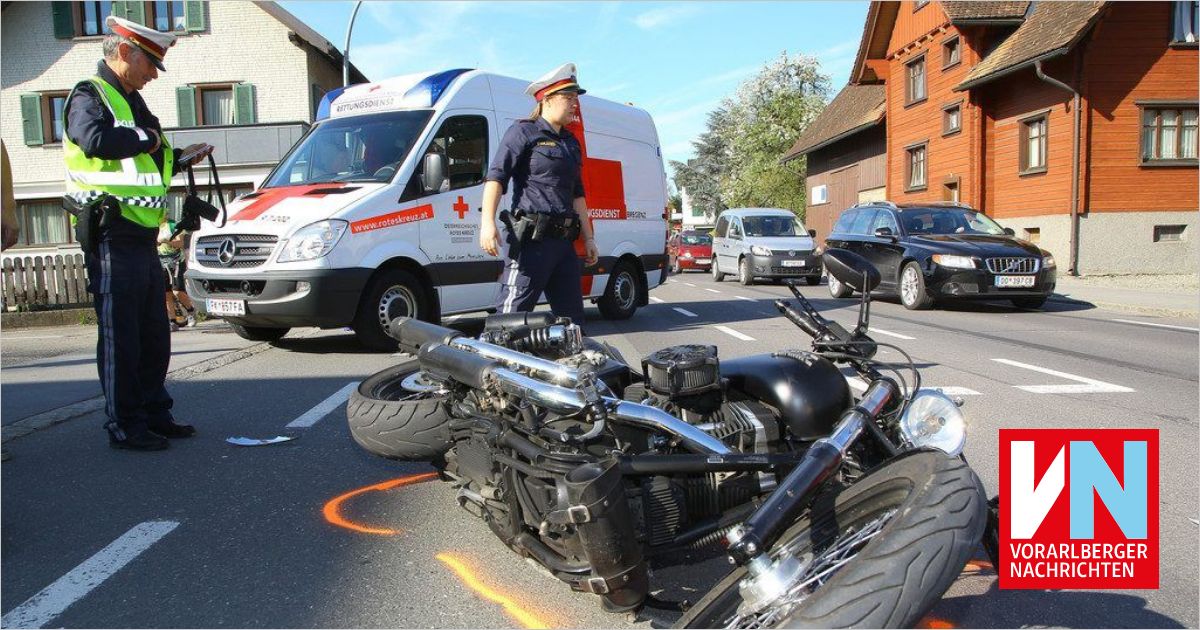 Motorradfahrer bei einer Kollision mit Pkw schwer verletzt - Vorarlberger Nachrichten | VN.at